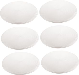 Cabilock 6 Stück Teiliges Rundes PP Tischset Abwaschbar rutschfest Hitzebeständig Gewebt Platzdeckchen für Esszimmer Restaurant Schutz vor Kratzern und Flecken