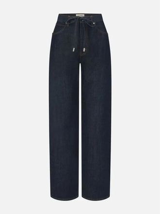 Frame Denim Femme, Jeans, Bleu, Taille: W30 Off Duty Drawstring Bow