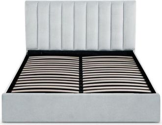 Paris Prix Paris Prix - Lit Coffre Design Velours Songa 160x200cm Argent