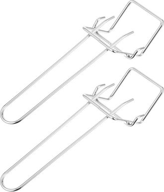 Happyyami Edelstahl Retriever Zange Hot Dish Teller Schüssel Clip Bowl Gripper Clips zum Küche für Sicheres Greifen von Pizzablechen in Küchen