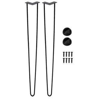 Generic Metall-Tischbeine - Schreibtischbeine 2 x - robuste St&uuml;tzf&uuml;&szlig;e Basis Ersatzfu&szlig; f&uuml;r Schrank, M&ouml;bel, Couch, Kommode