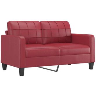 vidaXL 2-Sitzer-Sofa Weinrot 140 cm Kunstleder Vidaxl