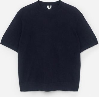 Arket Gestricktes T-Shirt Aus Merinowolle -Blau