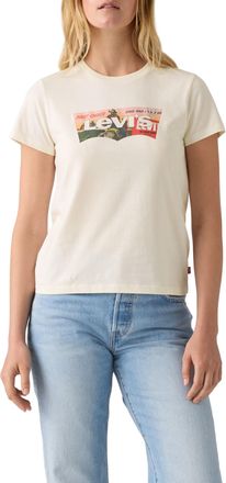 Levi's Damen The Perfect Tee T-Shirt, Heritage Ad Bw Egret, XS