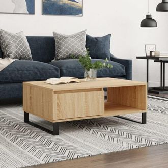 vidaXL Table basse ch&ecirc;ne sonoma 90x60x35 cm bois ding&eacute;nierie vidaXL