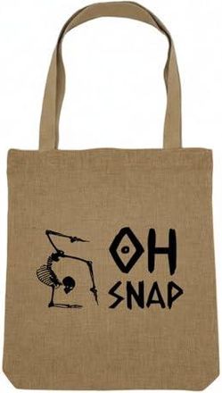 Fabulous Sac Shopping Tote Bag Aspect Lin - Oh Snap Skeleton Halloween Fear Horror - Sac de Courses Toile Epaisse 360g Beige Naturel Cabas Port&eacute; Epaule Solide 