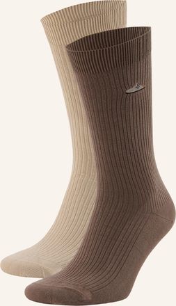 Birkenstock 2er-Pack Socken Cotton Rib braun