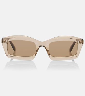 Alaia Ala&iuml;a Lunettes de soleil rectangulaires Lettering Logo