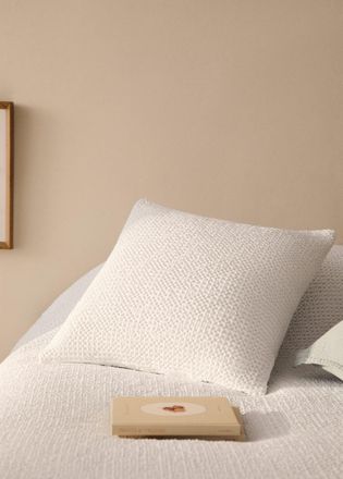 Mango Housse de coussin lit enfant en coton garment dyed gaufr&eacute; 40x40 cm blanc - Home - 40x40cm - MANGO HOME