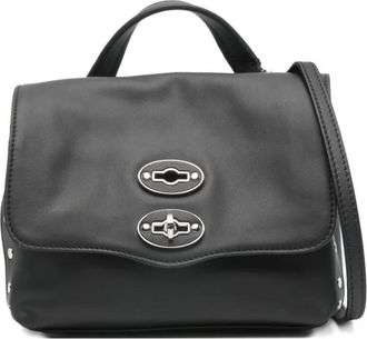 Zanellato Hobo Bags - Structured Black Leather Handbag - Gr. unisize - in Grau - f&uuml;r Damen