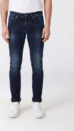 Dondup George Slim Fit Five-Pocket-Jeans aus schwarzem Stretch-Denim