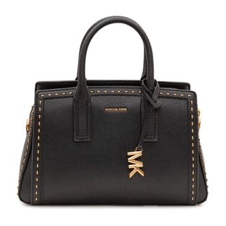 Michael Kors Femme, Sacs, Noir, Taille: ONE Size Laila Small Studded Leather Satchel