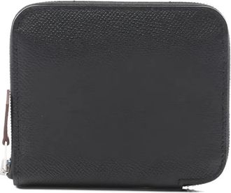 Hermès 2024 Azap Compact Portemonnaie mit rundem Reißverschluss - Schwarz