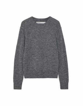AllSaints Soren sweat &agrave; col rond gris chin&eacute;