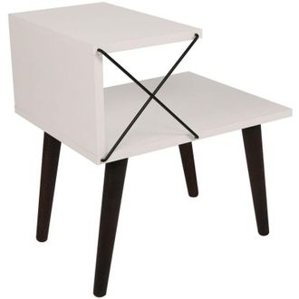 Toilinux Toilinux - Table dappoint en bois et m&eacute;tal nino
