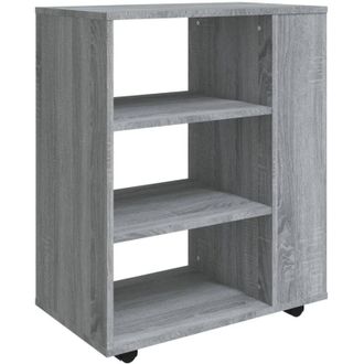 vidaXL Vidaxl - Armoire roulante Sonoma gris 60x35x75 cm Bois ding&eacute;nierie