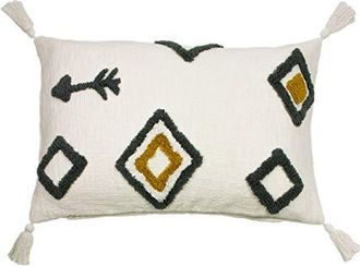 furn. Inka Polyester gefülltes Kissen, Baumwolle, Natürlich, 40 x 60cm