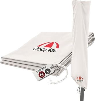 Doppler Gartenschirm H&uuml;lle L f&uuml;r Pendelschirm I Regenbest&auml;ndige Schutzh&uuml;lle f&uuml;r Sonnenschirm mit max. &oslash; 350cm I witterungsbest&auml;ndige Schirmabdeckung mit Rei&szlig;v