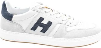 Hogan Homme, Chaussures, Blanc, Taille: 41 EU H-Tv Low-Top Baskets
