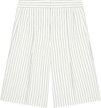 Loulou Studio Femme, Shorts, Blanc, Taille: 36 FR Piera Tailored Bermuda Shorts