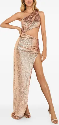 Bronx and Banco robe longue à ourlet asymétrique - Or