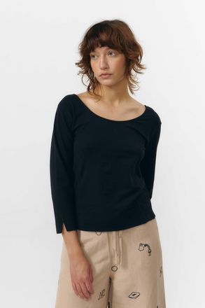 Suite13lab Damen vegan Top Bonao Schwarz