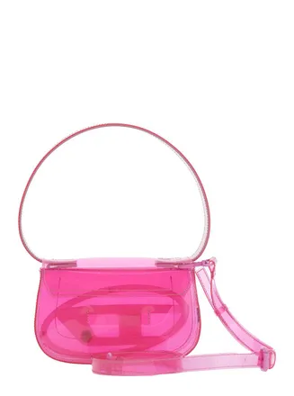 Diesel Womens Shoulder Bag 1dr Pink Thermoplastic Polyurethane Handbags Hand