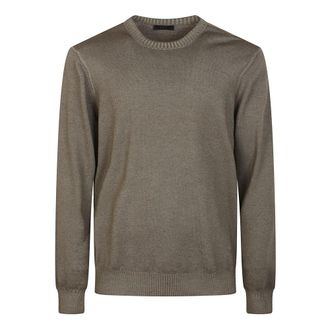 Fay Wollpullover mit gesticktem Logo - - Knitwear - Herren - Gr&uuml;n - XL