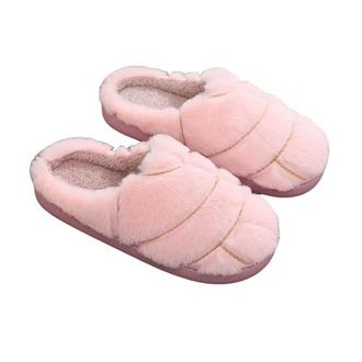 Generic Pantoufles orthop&eacute;diques pour femme - Coupe large - En peluche - Antid&eacute;rapantes - Chaudes et douces - Soutien de la vo&ucirc;te plantaire - Pour int&eacute;rieur e
