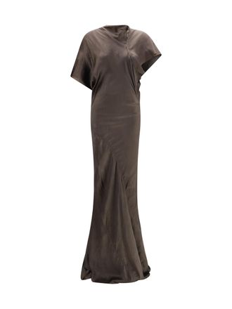 Rick Owens Womens Dress Seb Dark Dust Cupro