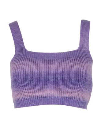 8 by YOOX PRINTED KNIT TIE&DYE CROP TOP