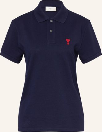 Ami Ami Paris Piqué-Poloshirt blau