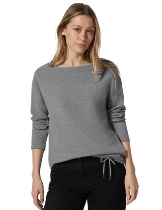 Cecil Damen B322381 TOS Shiny Ottoman T-Shirt, Platinum Grey Mel., XXL EU