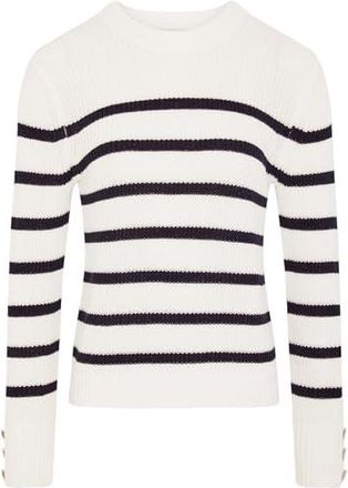 Morgan 251-MISHAK Pull, Off White/Marine, XL Femme