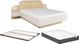 Vente-Unique Bett 160 x 200 cm mit Lattenrost und Matratze ñ Beige ñ Dartagno