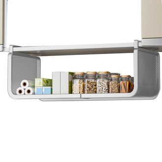 Generic Unter dem Schrankkorb, erweiterbarer Organizer unter dem Regal, H&auml;ngekorb-Organizer f&uuml;r den K&uuml;chenkorb passt sich m&uuml;helos verschiedenen Platzanforderu