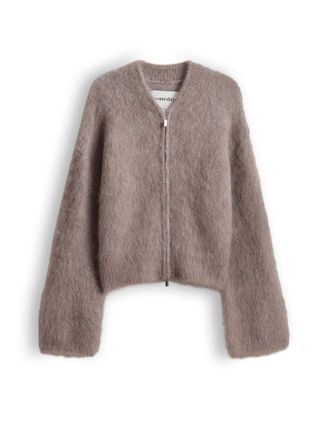 someday Strickjacke Tanzina aus weichem Alpaka Mix Verk&uuml;rzte, gerade Silhouette mit flauschigem Griff