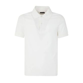 Tom Ford Wei&szlig;es Cut and Sewn Polo - - Tops - Herren - Wei&szlig; - M