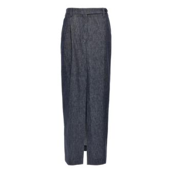 Brunello Cucinelli Blaue Monile Rock mit Taschen - - Skirts - Damen - Blau - L
