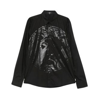 Versace Jeans Couture Chemise imprim&eacute; t&ecirc;te de M&eacute;duse - Homme - Chemises - Noir - Taille: 2XL