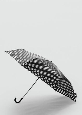 Mango Regenschirm mit Polka Dots schwarz - Damen - Einheitsgr&ouml;&szlig;e - MANGO