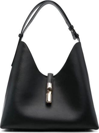 Furla Femme, Sacs, Noir, Taille: ONE Size Goccia M Hobo Bag