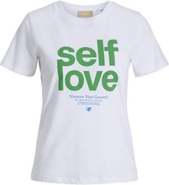 Jack & Jones Print Tee Jxmimi RLX SS T-Shirt imprim&eacute; JRS, Blanc &eacute;clatant, XL Femmes