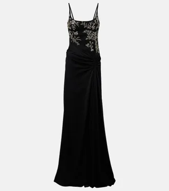 Alexander McQueen Robe longue &agrave; ornements
