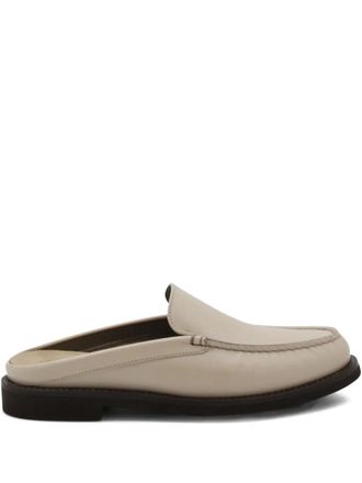 Brunello Cucinelli mules en cuir - Tons neutres