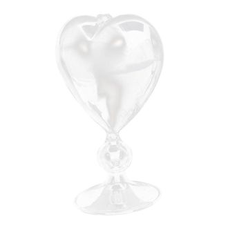 DOITOOL Herzf&ouml;rmige Glas &ouml;llampe Transparent Klarglas Kerosinlampe Romantische Petroleumlampe f&uuml;r Wohnzimmer Tischdeko Innenr&auml;ume