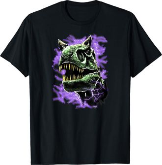 Trendy Apparel Trendy Carnosaurus Surrounded By Purple Lighting T-Shirt
