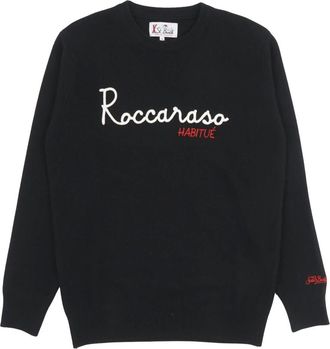 Saint Barth Homme, Pulls, Noir, Taille: M Pull ras du cou Heron