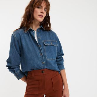 La Redoute Collections Chemise Courte Et Oversize En Denim