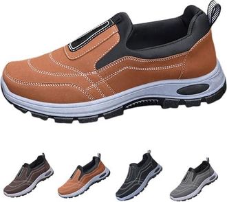 Generic Chaussures de travail antidérapantes pour homme - Chaussures de marche à coussin dair - Confortables - Soutien de la voûte plantaire - Baskets dextéri